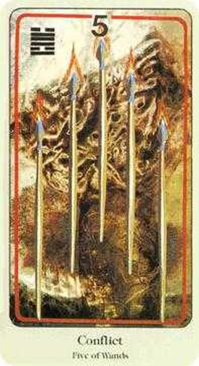 Five of Wands Tarot Meaning: Conflict, Passion, and Purpose